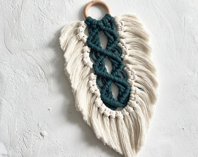 Macrame Feather PATTERN, Boho Chic Macrame Leaf, Photo Tutorial ...