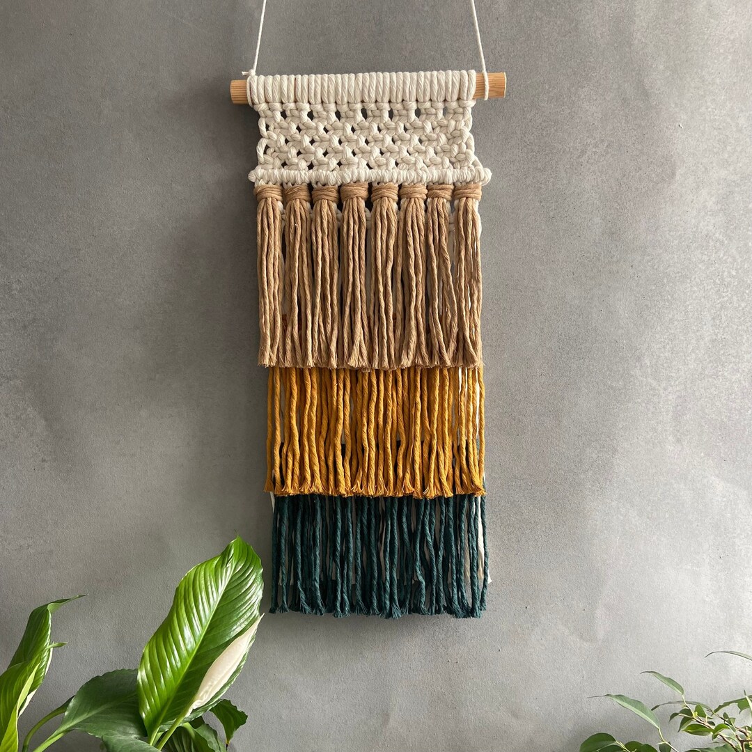 Color Block Macrame Wall Hanging Pattern PDF, Boho Wall Art, Wall ...