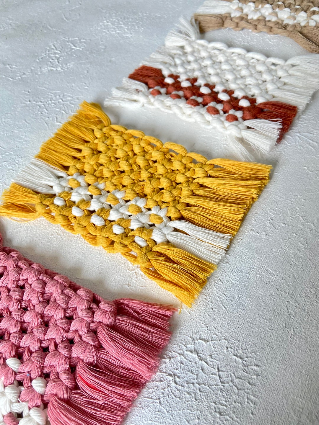 Macrame Coaster PATTERN Pdf, Tables Decor, Macrame for Home, Macrame ...