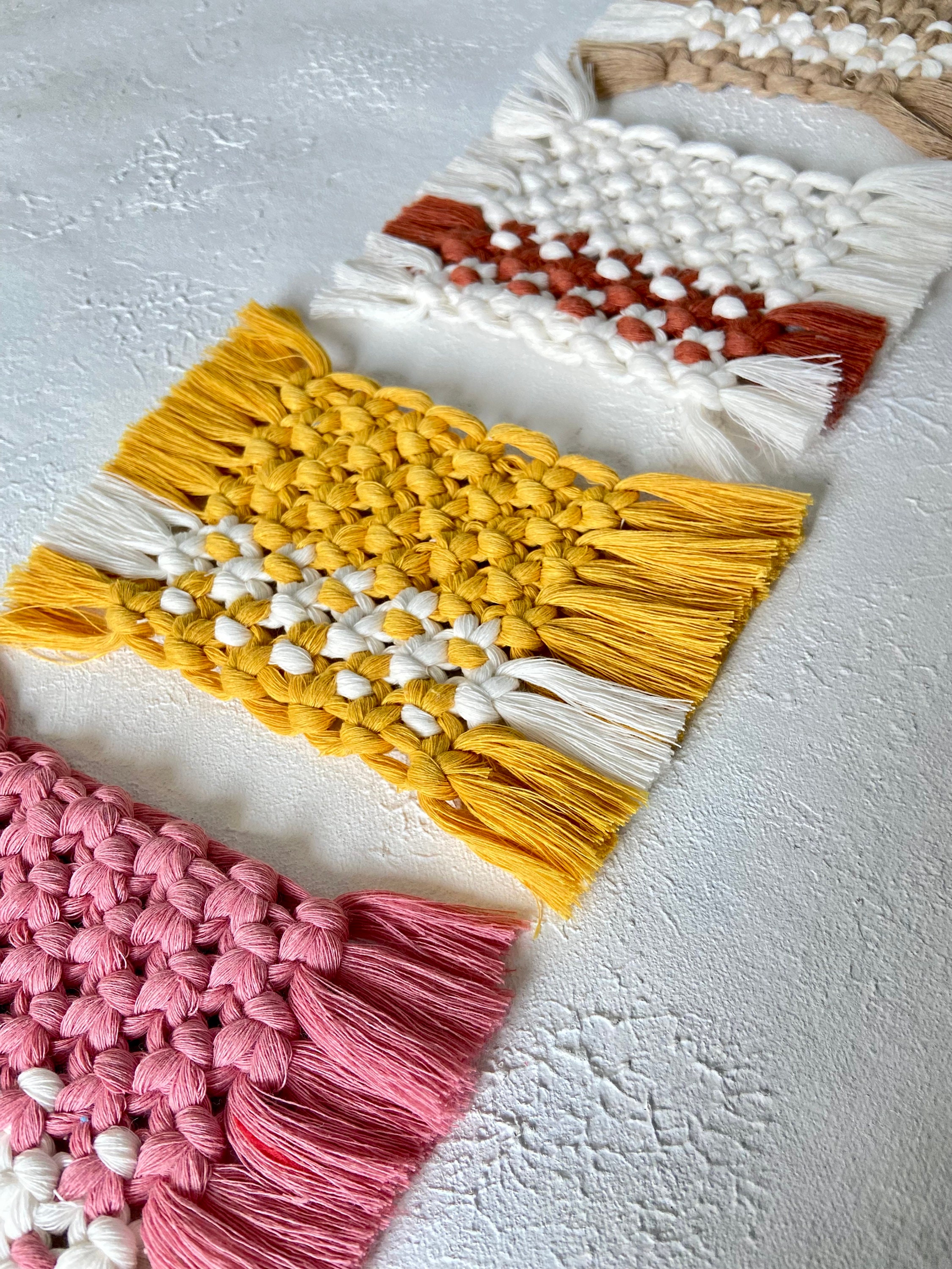 Macrame Coaster PATTERN Pdf, Tables Decor, Macrame for Home, Macrame Step by Step, Macrame ...