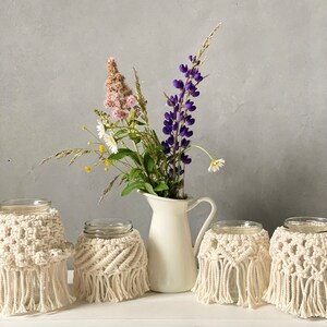 SET of 4 Macrame Jar Cover Patterns, Macrame Jar PATTERN Pdf, Wedding ...