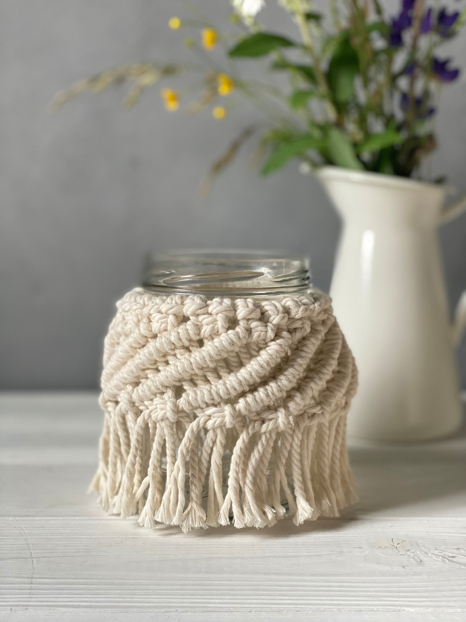 SET of 4 Macrame Jar Cover Patterns, Macrame Jar PATTERN Pdf, Wedding ...