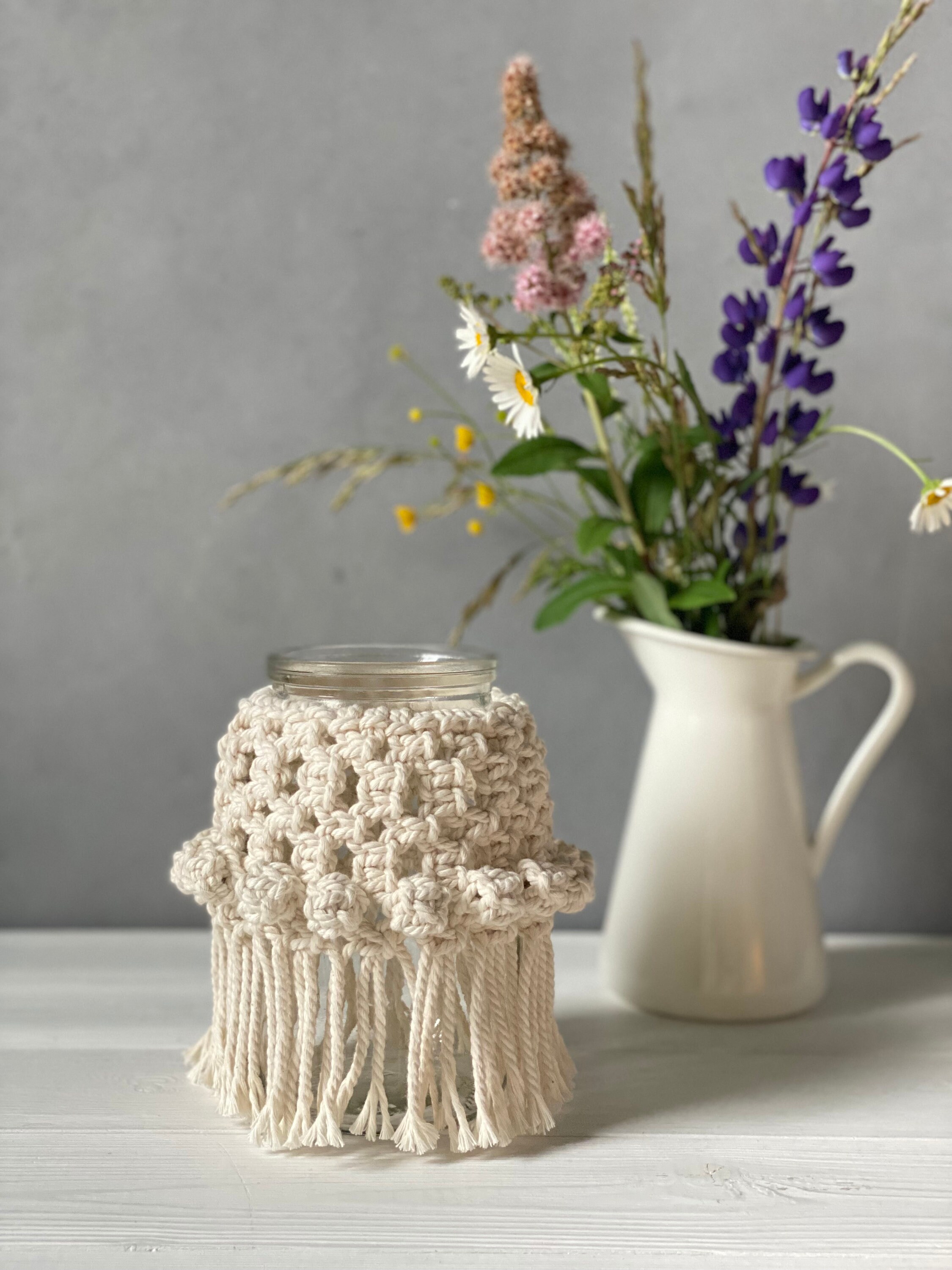 Macrame Jar PATTERN Pdf, Wedding Tables Decor, Macrame for Home, Mason ...