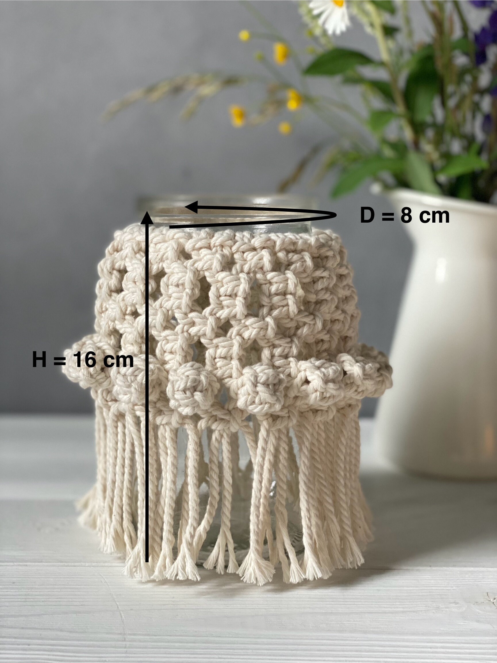 Macrame Jar PATTERN Pdf, Wedding Tables Decor, Macrame for Home, Mason ...