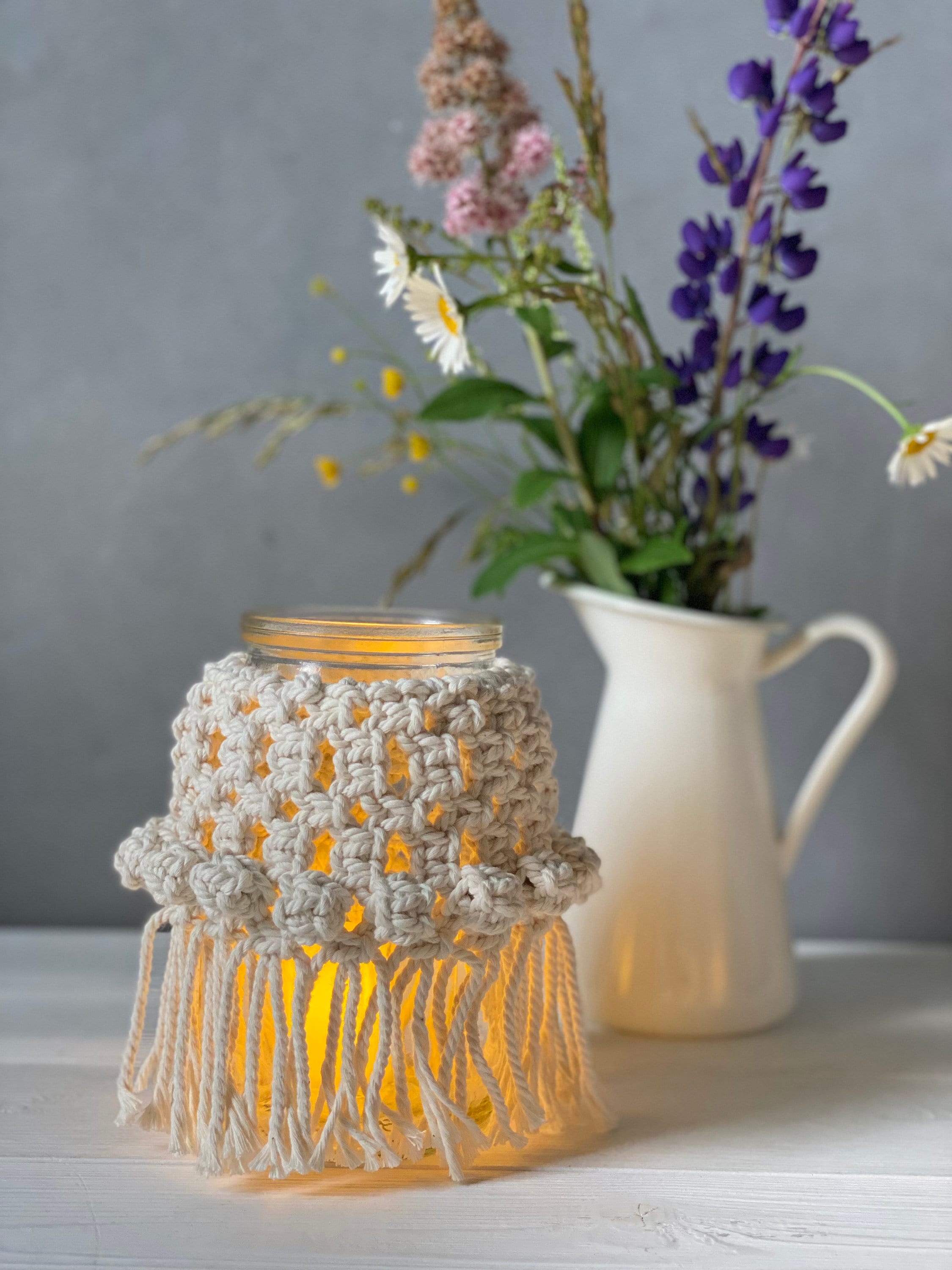 Macrame Jar PATTERN Pdf Wedding Tables Decor Macrame for - Etsy