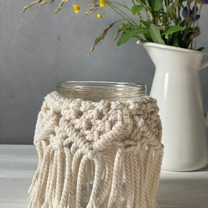 SET of 4 Macrame Jar Cover Patterns, Macrame Jar PATTERN Pdf, Wedding ...