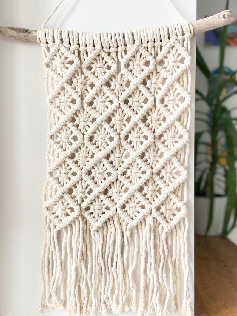 Geometric Macrame Wall Hanging Pattern PDF, Diamonds Macrame Wall ...