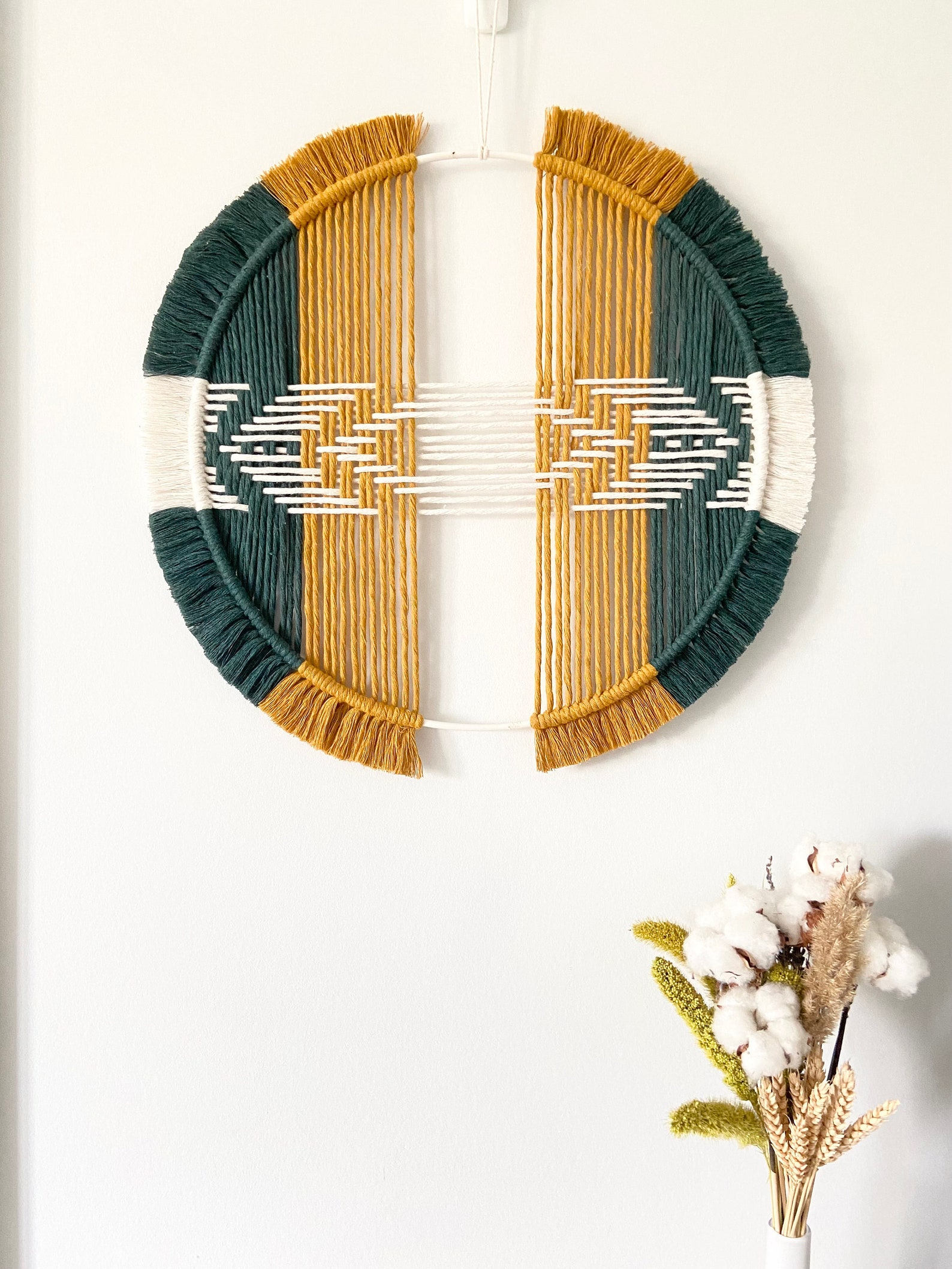 Macrame Wall Hanging Pattern Geometric Macrame Hoop Pattern - Etsy