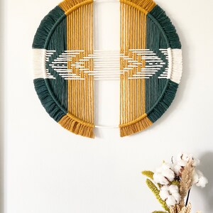 Macrame Wall Hanging Pattern, Geometric Macrame Hoop Pattern Written in ...