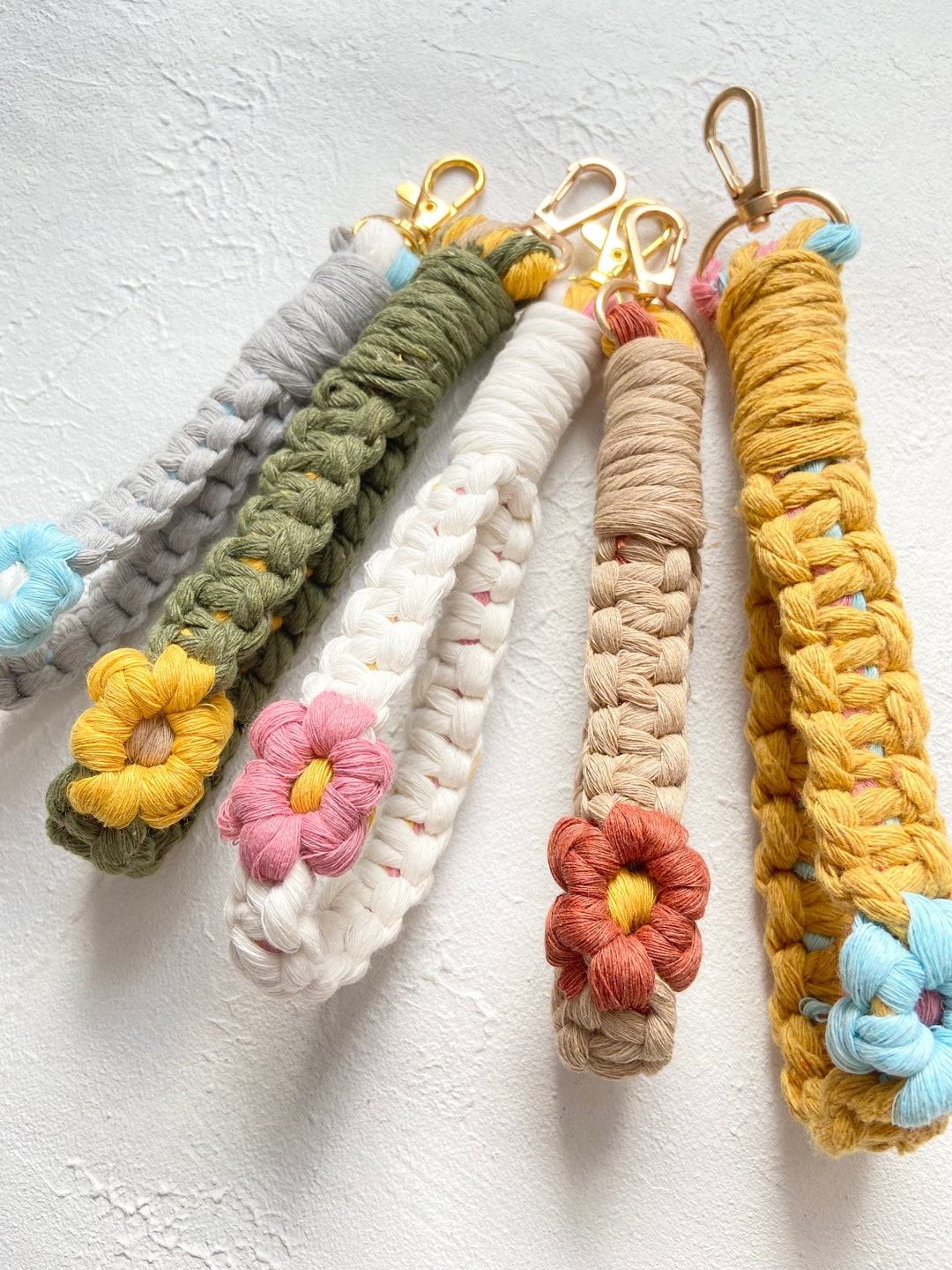 Macrame Daisy Keychain PDF Pattern, Macrame Step by Step, Handmade ...