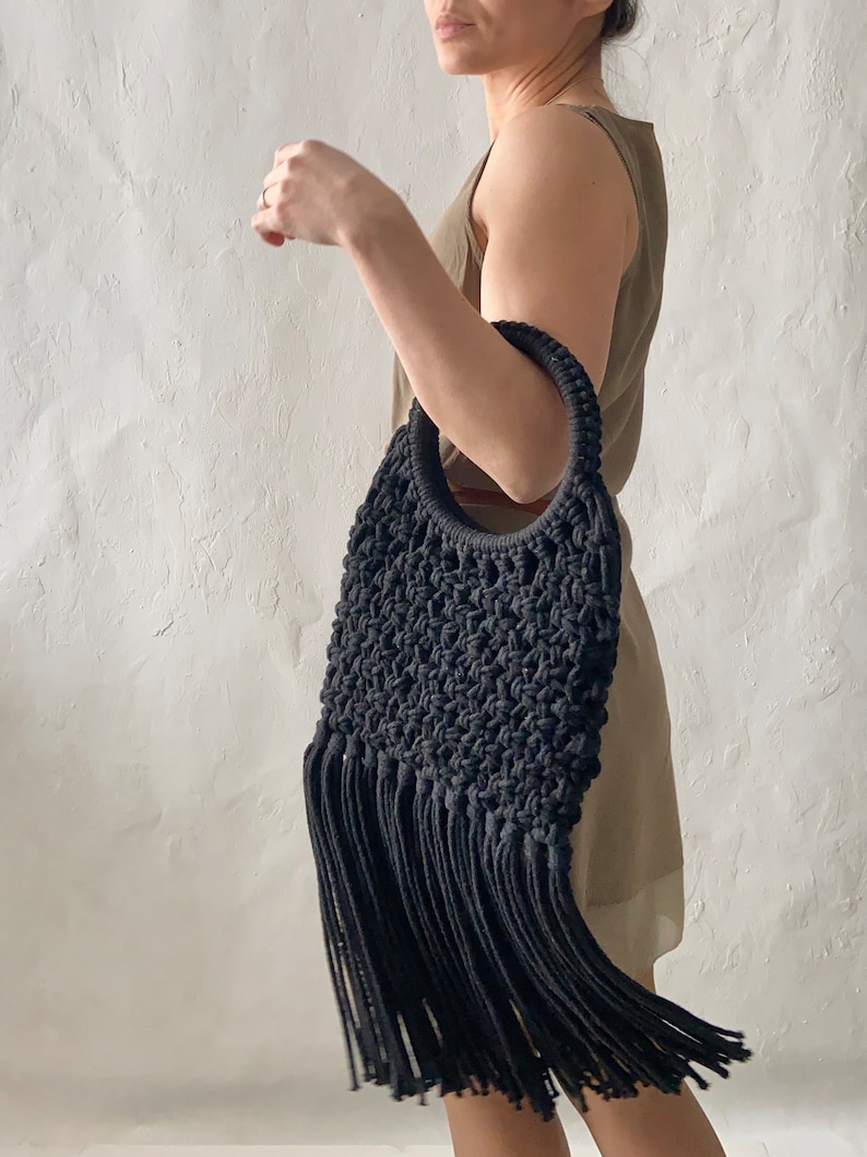 Macrame PATTERN PDF Video Purse With Fringe Macrame Bag - Etsy