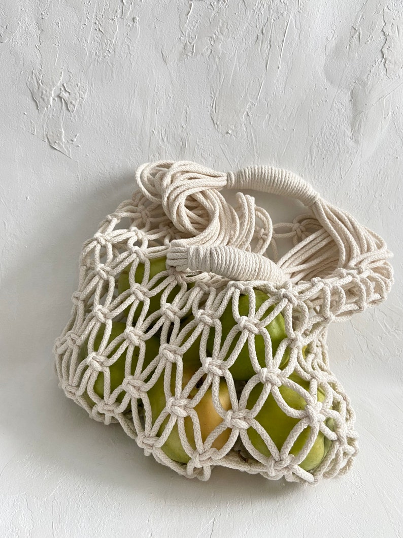 Macrame PATTERN Market Bag, Macrame Shopping Bag DIY, Macrame Net Bag ...