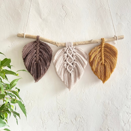 Macrame Feather PDF Pattern DIY Macrame Leaf Macrame - Etsy