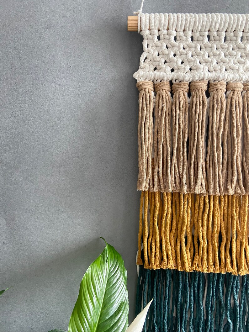 Color Block Macrame Wall Hanging Pattern PDF, Boho Wall Art, Wall ...
