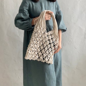 Macrame PATTERN Market Bag, Macrame Shopping Bag DIY, Macrame Net Bag ...