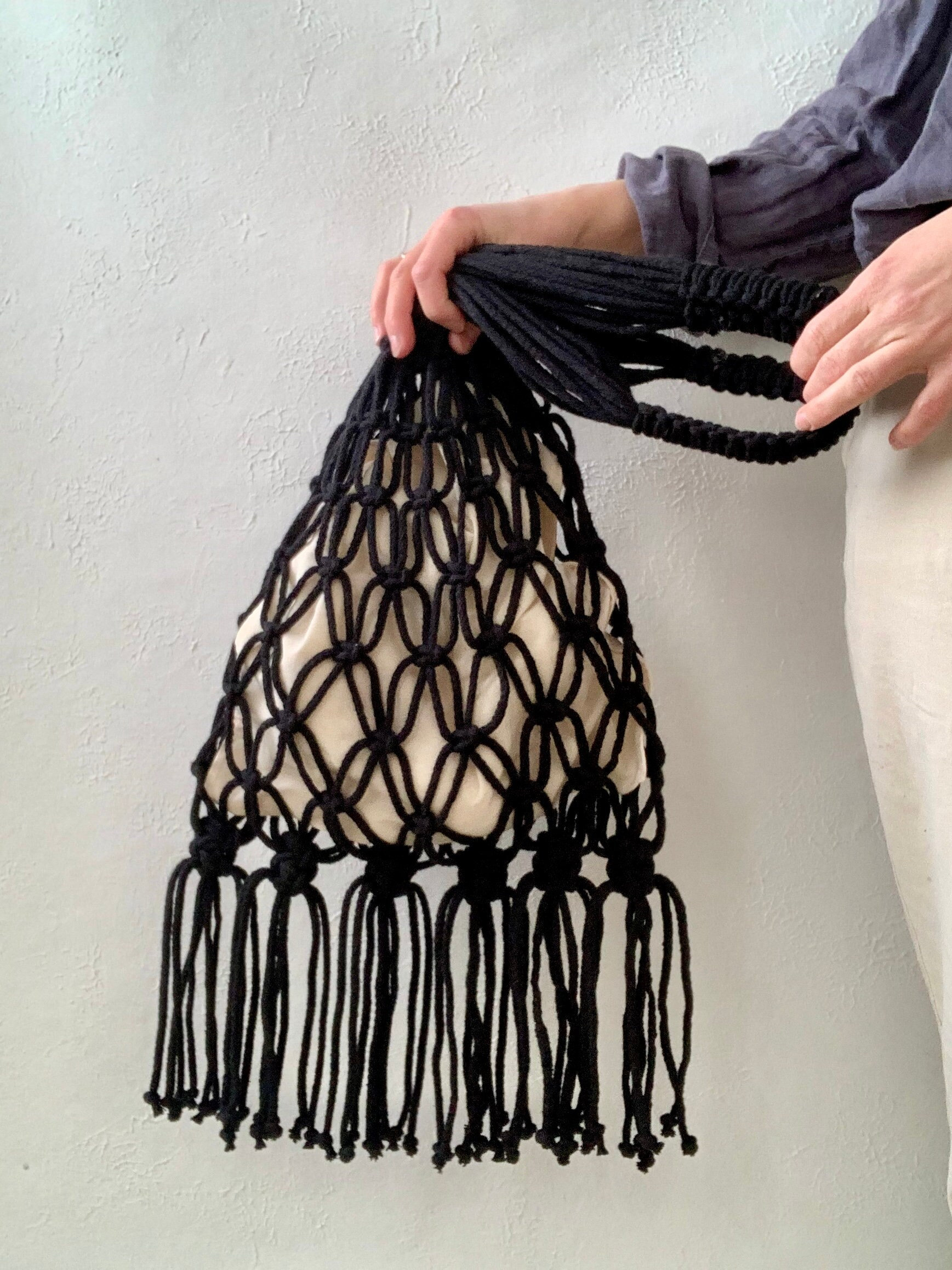 Macrame PATTERN Market Bag With Finge, Macrame Shopping Bag DIY ...