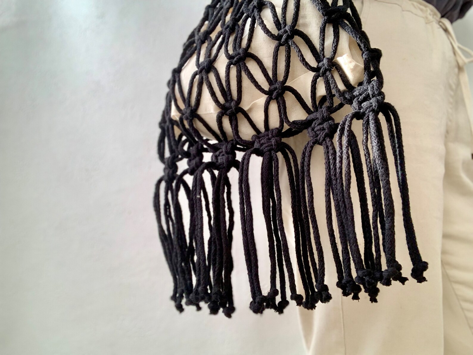 Macrame PATTERN Market Bag With Finge, Macrame Shopping Bag DIY ...