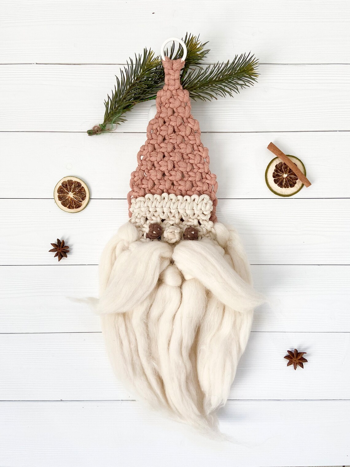Macrame Santa Claus Pdf Pattern, Macrame Pattern for Beginners ...