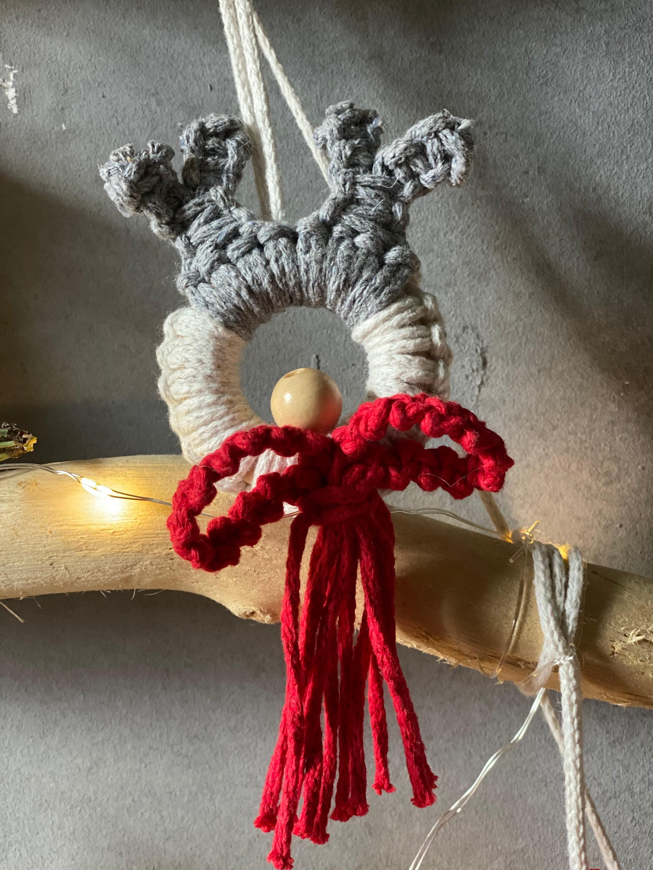 Macrame Christmas Ornament PDF Pattern, Macrame Christmas Gnome, Stocking Stuffers, Santa Gnome ...