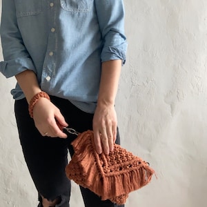 Macrame Purse Tutorial PDF + Video, Macrame Clutch Bag With Shoulder ...