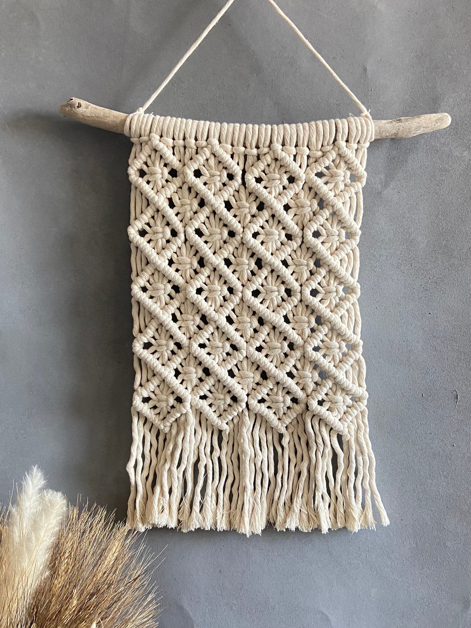 Geometric Macrame Wall Hanging Pattern PDF Diamonds Macrame - Etsy