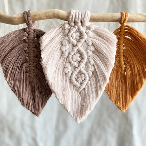 Macrame Feather PDF Pattern, DIY Macrame Leaf Macrame, Tutorial for ...