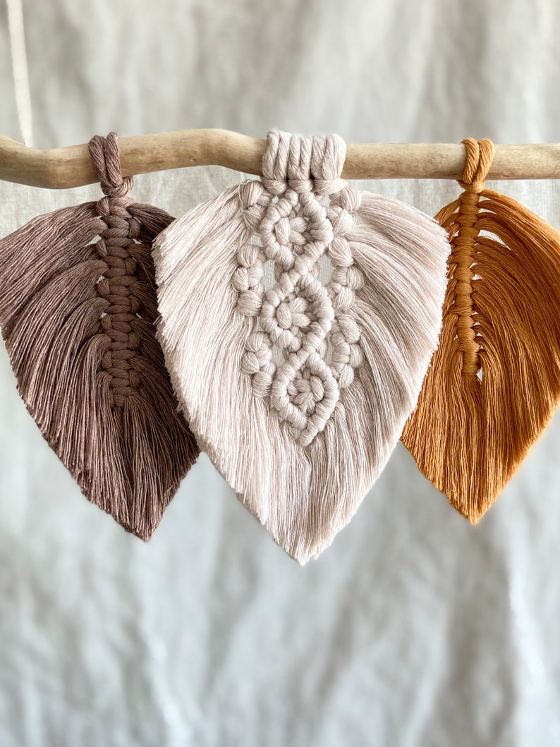 Macrame Feather PDF Pattern, DIY Macrame Leaf Macrame, Tutorial for ...