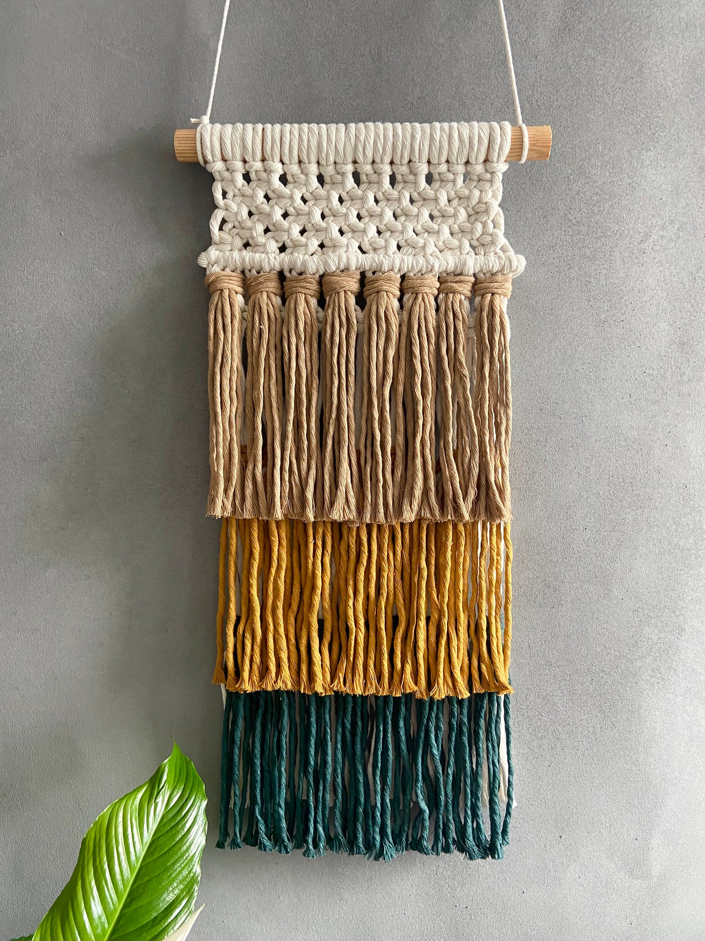 Color Block Macrame Wall Hanging Pattern PDF, Boho Wall Art, Wall ...