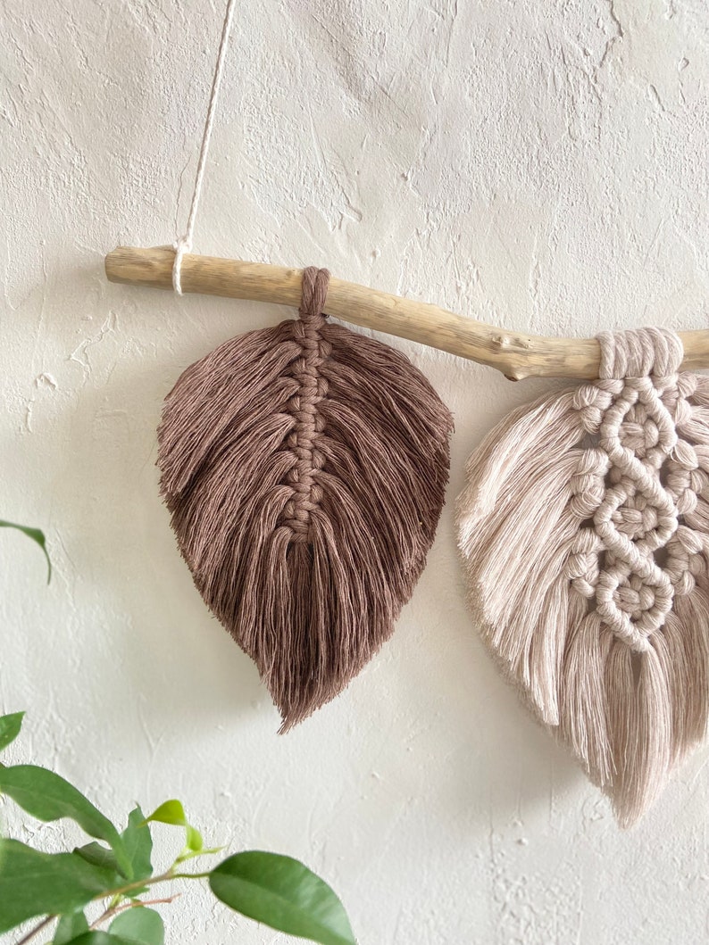 Macrame Feather PDF Pattern, DIY Macrame Leaf Macrame, Tutorial for ...