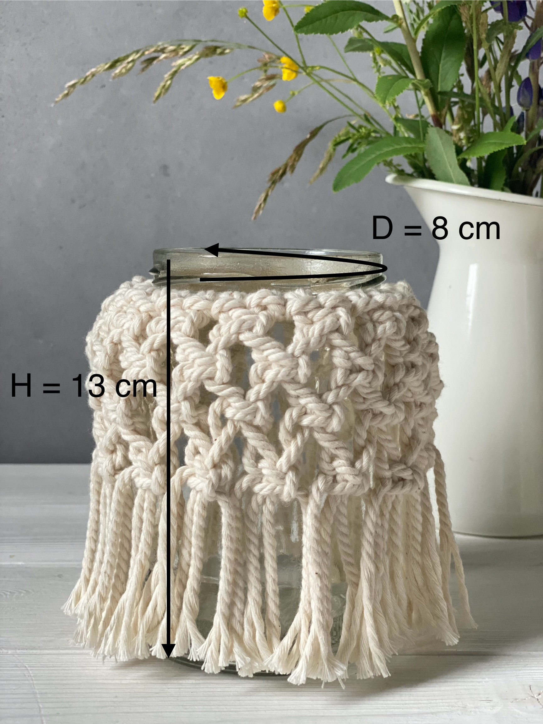 Macrame Jar PATTERN Pdf, Wedding Tables Decor, Macrame for Home, Mason ...