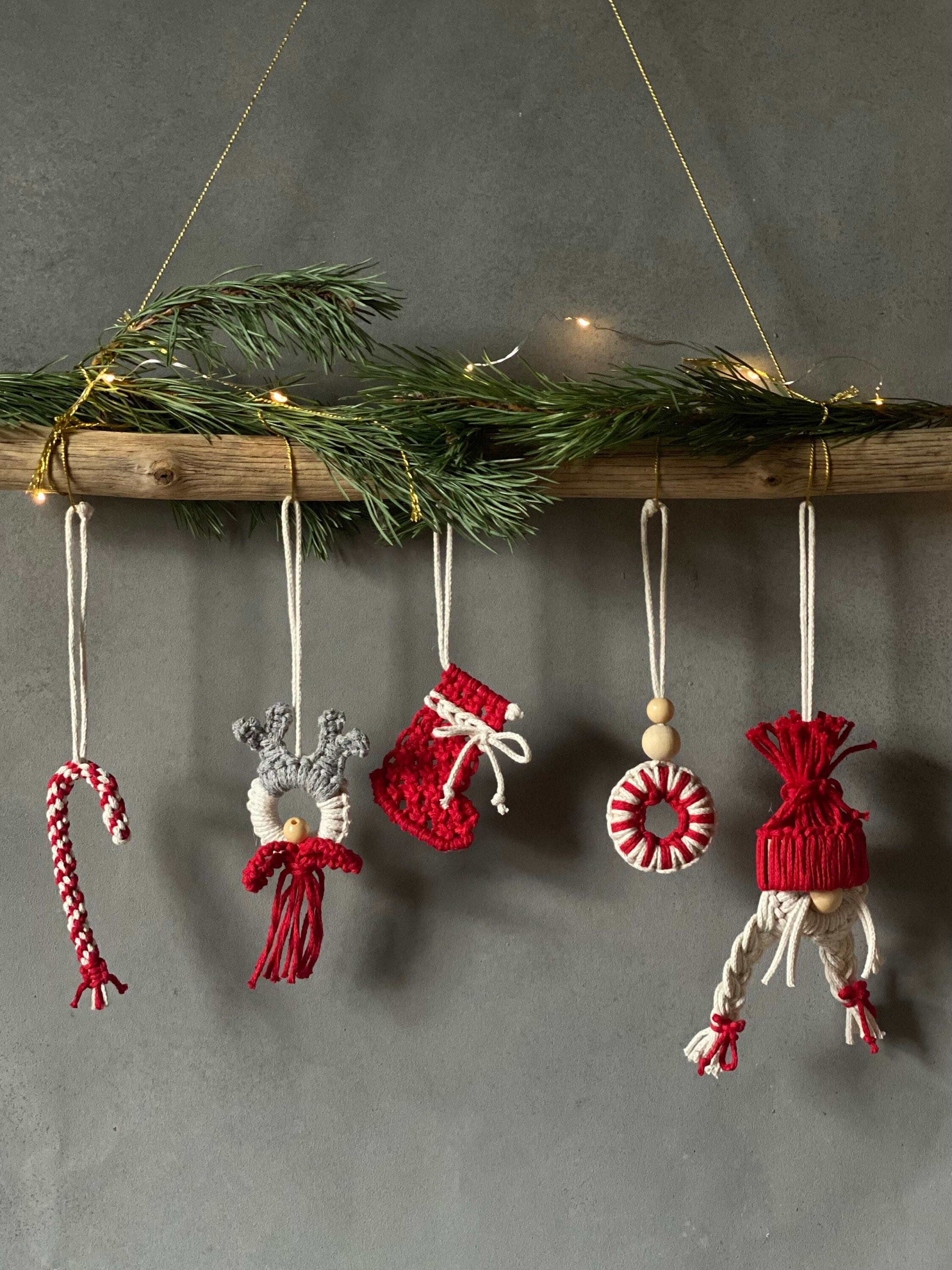 Macrame Christmas Ornament PDF Pattern, Macrame Christmas Gnome ...