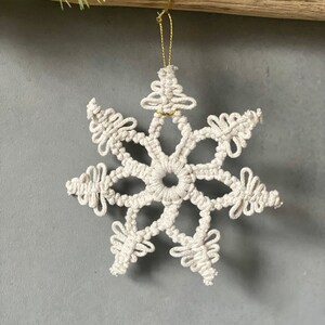 Macrame Snowflake Pattern, Christmas Ornament PDF Tutorial, Macrame ...