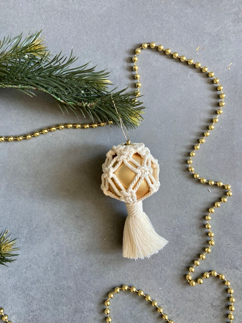 Macrame Christmas Ornament PDF Pattern, Macrame Christmas Tree ...