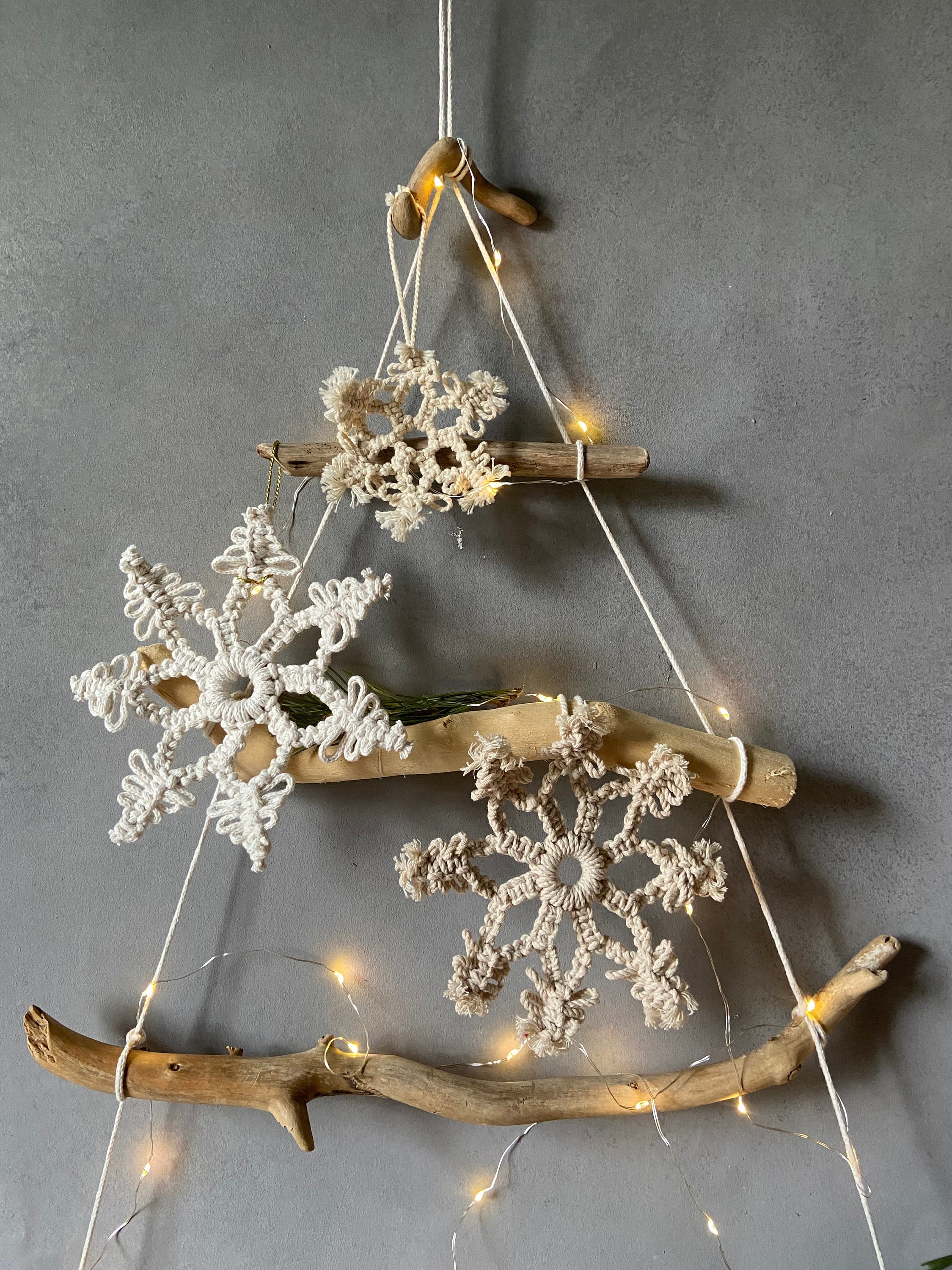 Macrame Snowflake Pattern, Christmas Ornament PDF Tutorial, Macrame ...