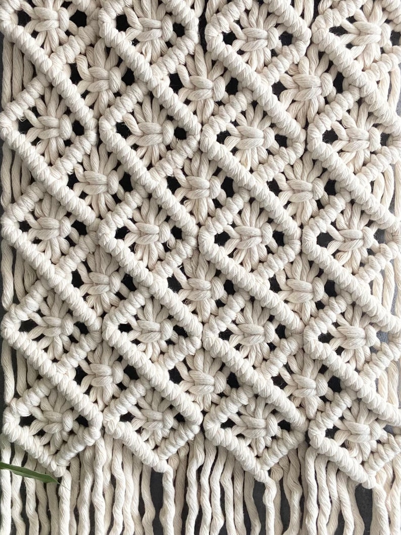 Geometric Macrame Wall Hanging Pattern PDF Diamonds Macrame - Etsy