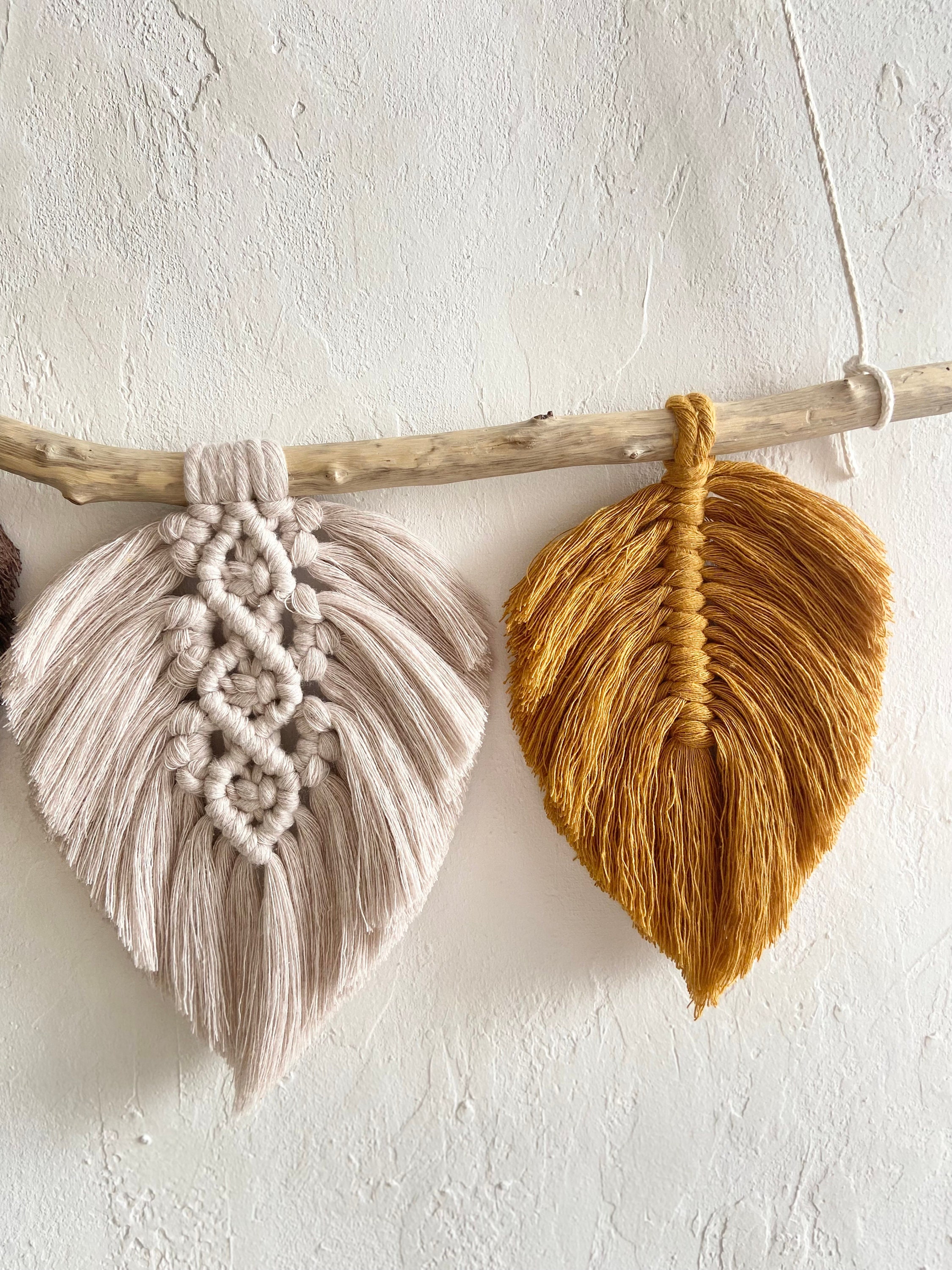 Macrame Feather PDF Pattern DIY Macrame Leaf Macrame - Etsy Australia