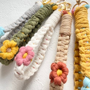 Macrame Daisy Keychain PDF Pattern, Macrame Step by Step, Handmade ...