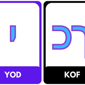 Hebrew Alphabet Flashcards - Etsy
