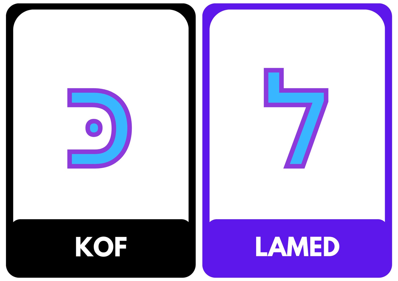 Hebrew Alphabet Flashcards - Etsy