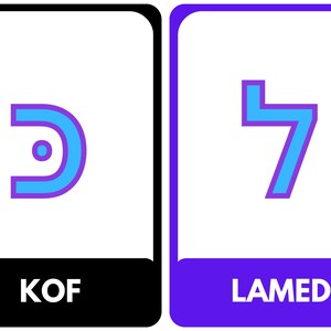 Hebrew Alphabet Flashcards - Etsy