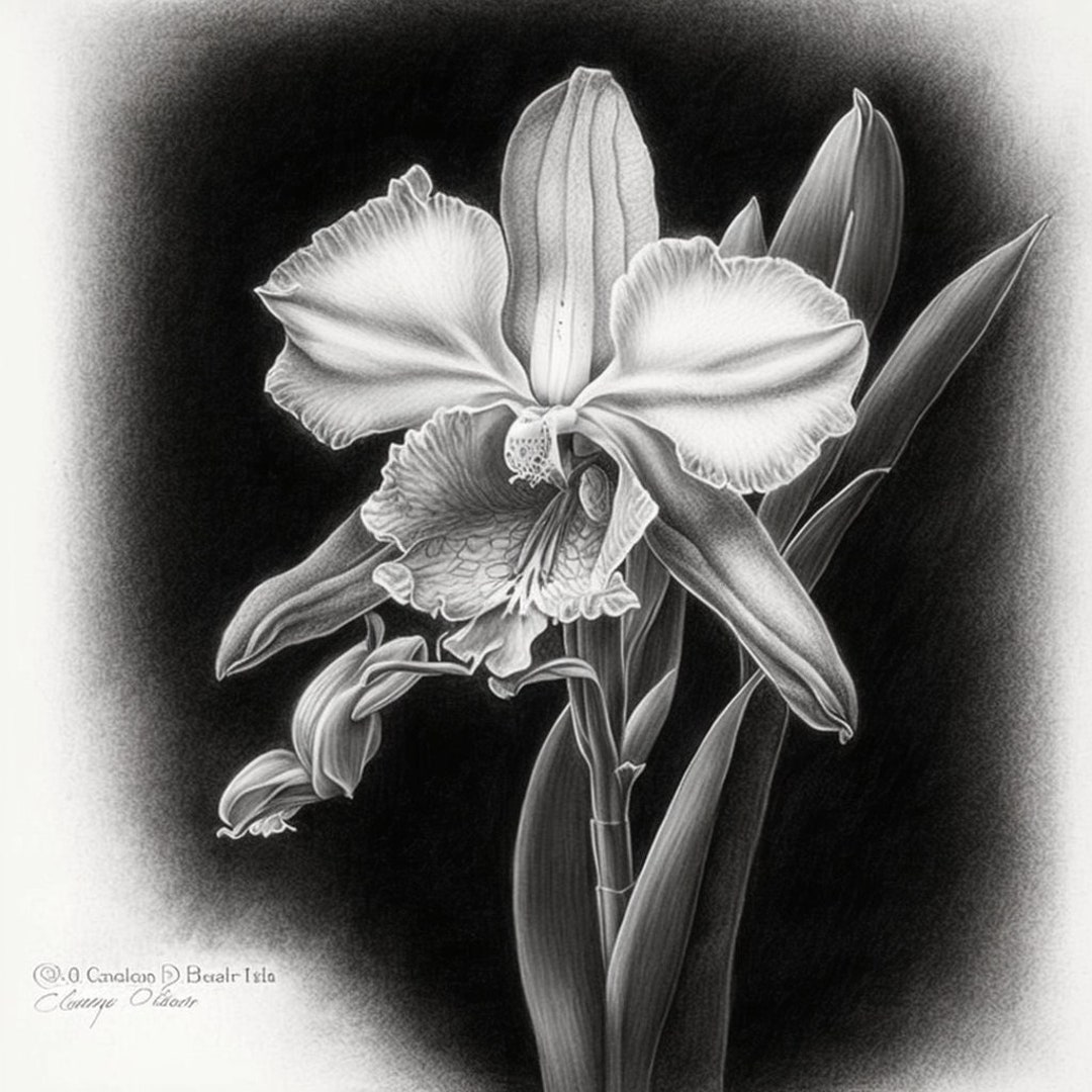 Cattleya Orchid Digital Print - Etsy