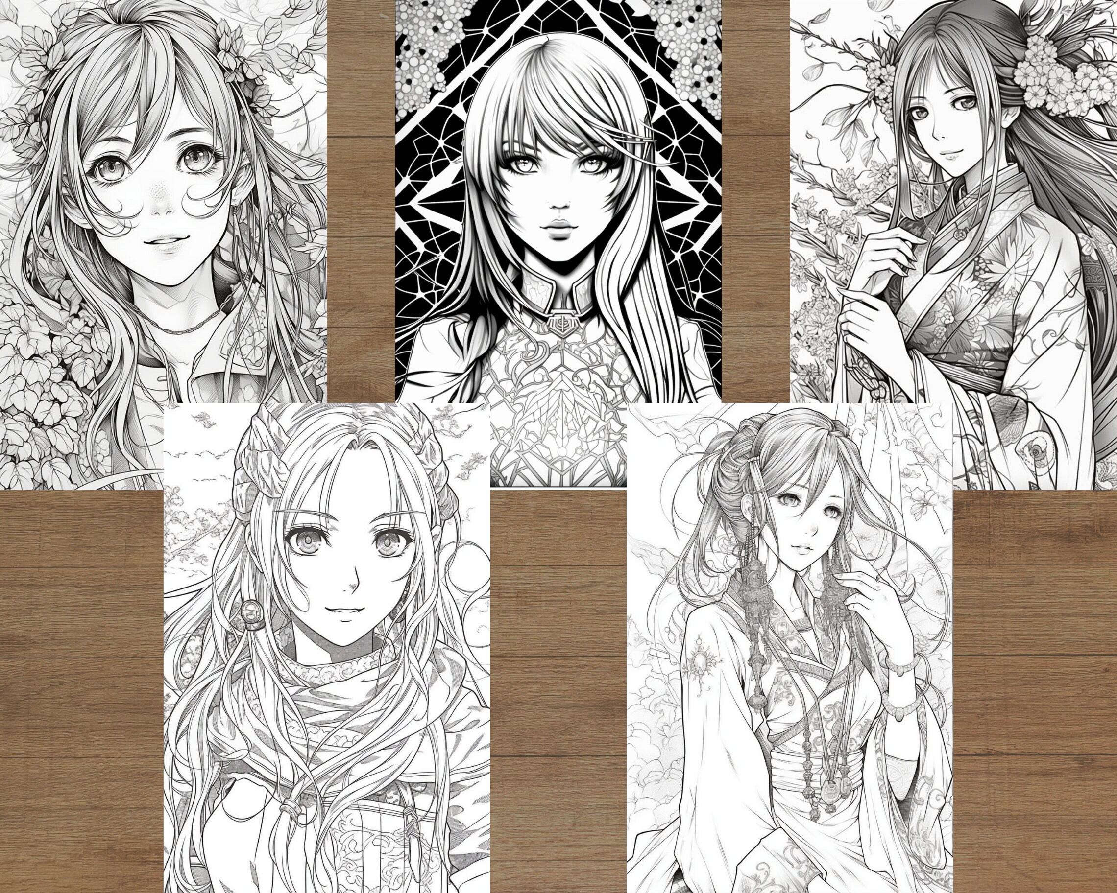Anime Coloring Pages Collection: Cute and Detailed - Etsy