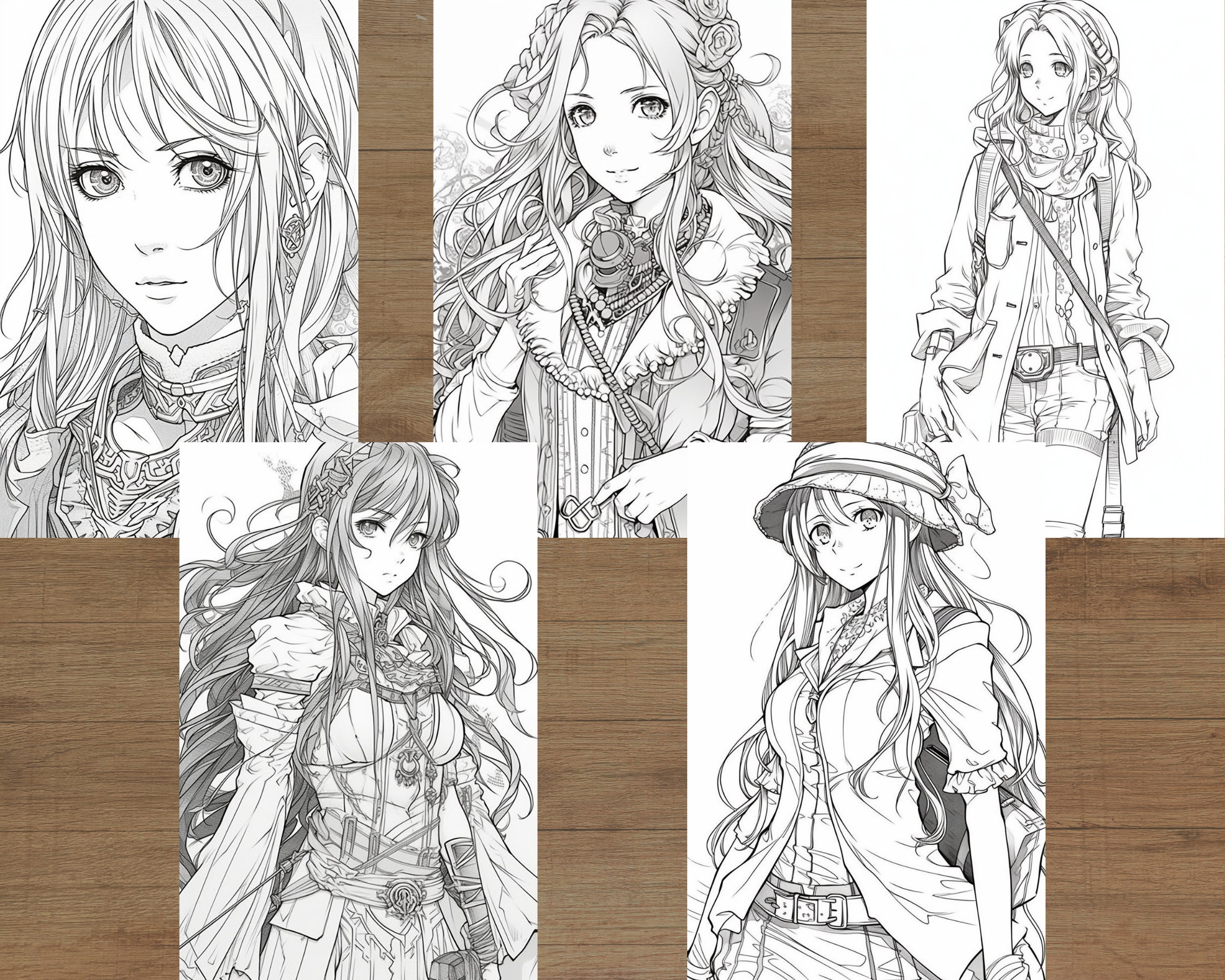 Anime Coloring Pages Collection: Cute and Detailed - Etsy