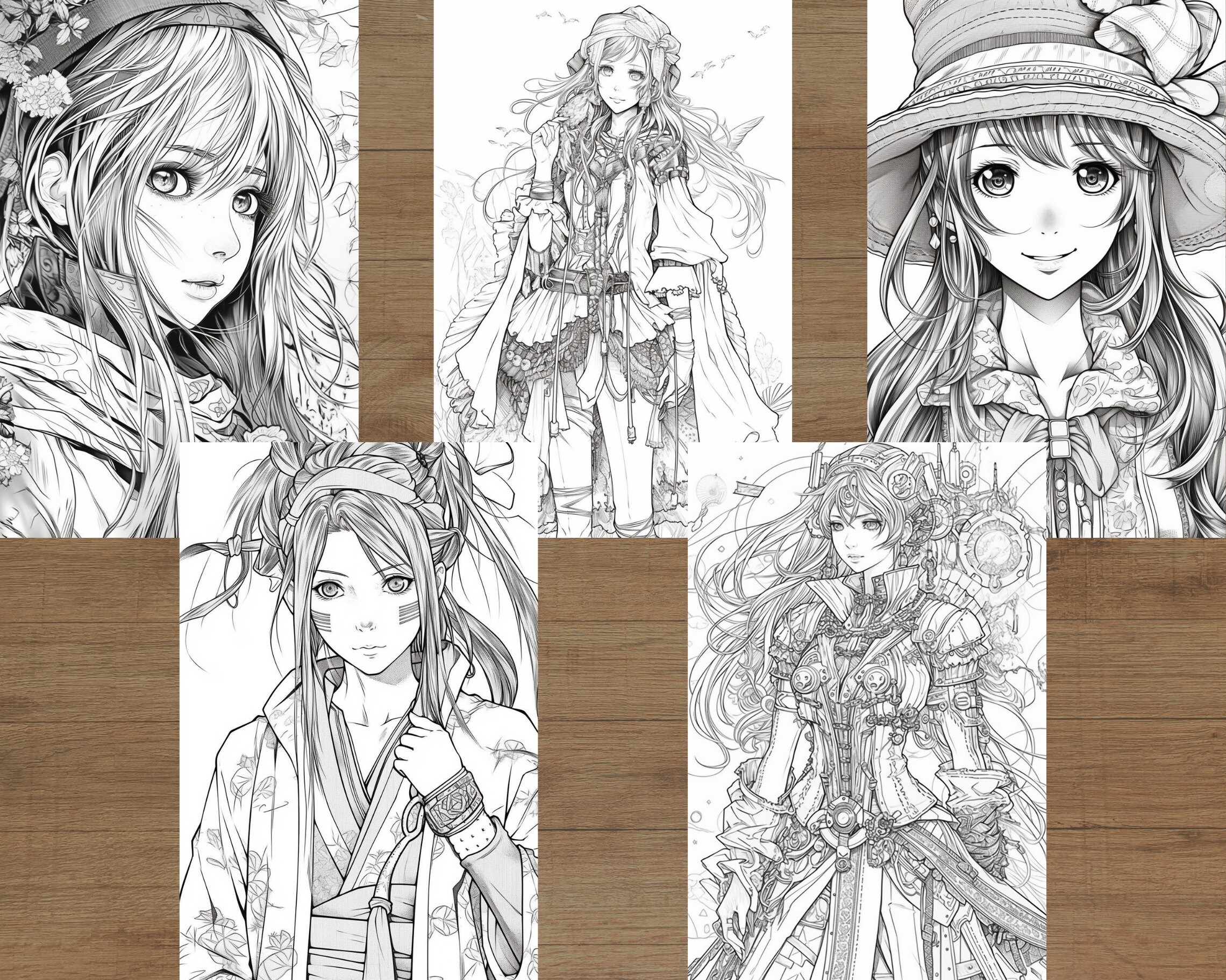 Anime Coloring Pages Collection: Cute and Detailed - Etsy