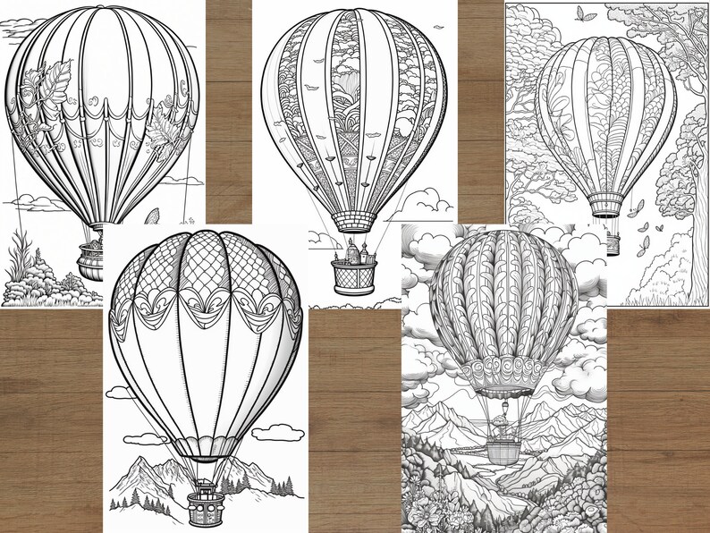 Hot Air Balloon Coloring Book - Take Your Imagination on a Colorful ...