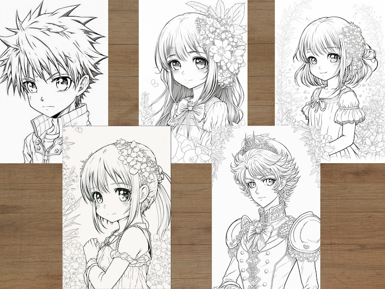 Libro para colorear de anime para adultos y adolescentes: 50 - Etsy México