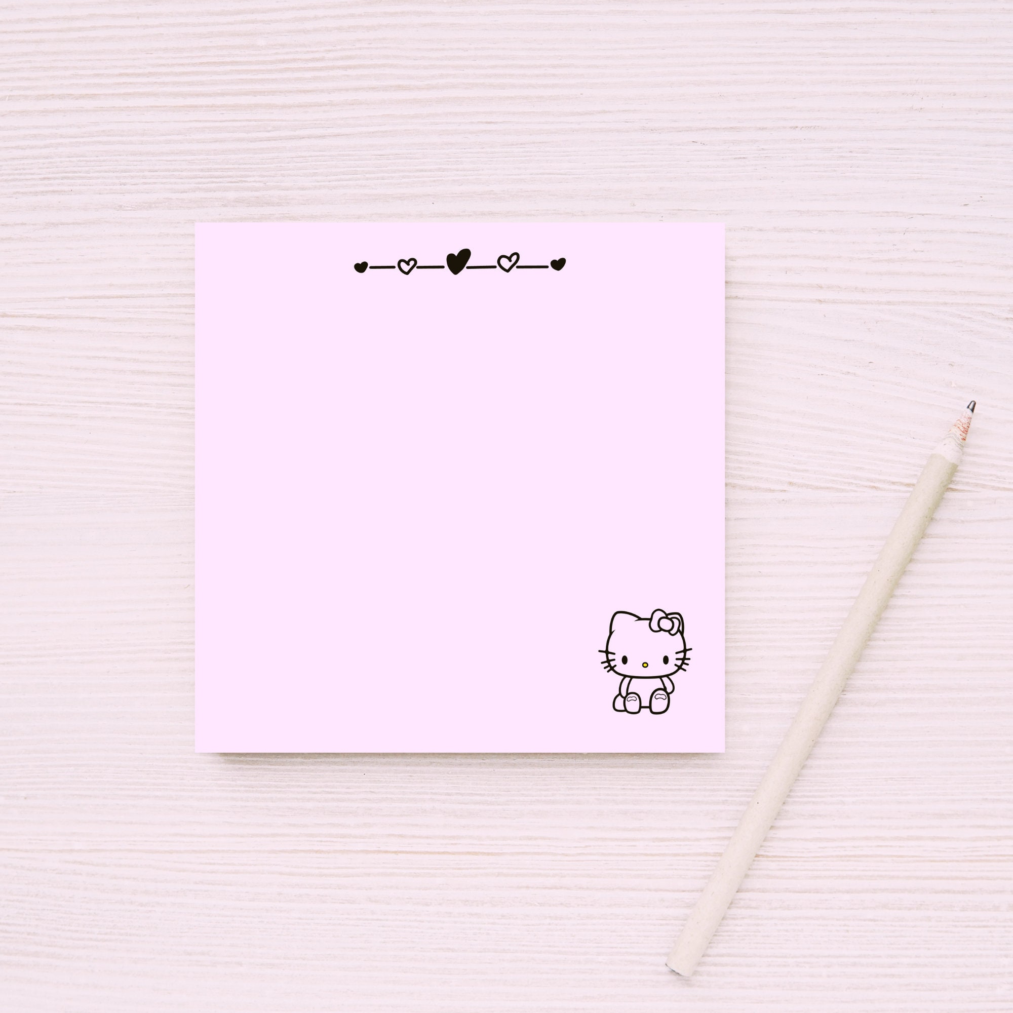 Cat, Hearts, Hello Kitty Inspired, Hello Kitty, Hearts, Pink, Sticky ...