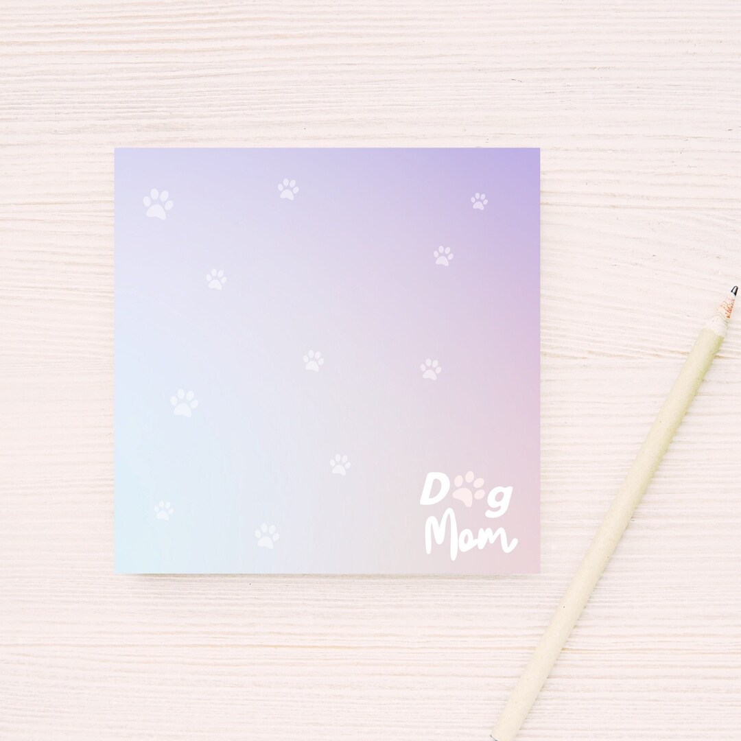 Dog Mom Mom Dog Paw Prints4x4 Sticky Notes - Etsy