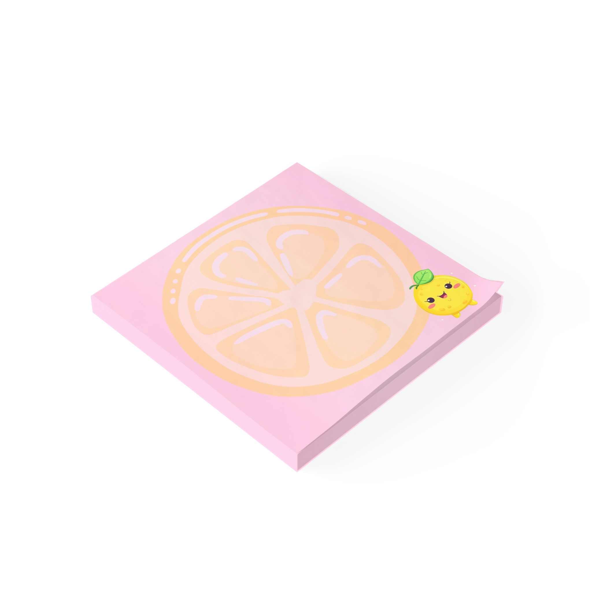 Pink, Lemon, Kawaii Art, Sticky Notes, 4x4, Cute, Bright, Summer ...