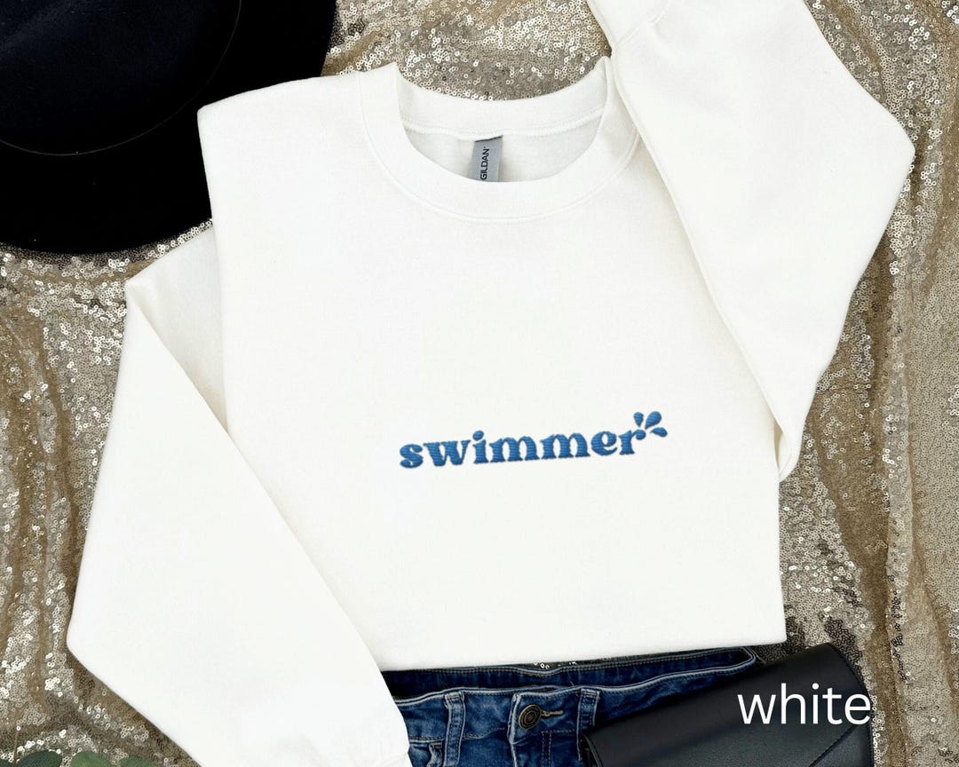 Embroidered Swimmers Sweatshirt, Swimmer Sweater, Gift for Swimmer ...